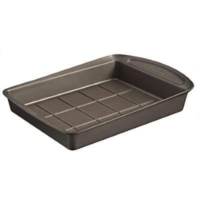 PYREX AsimetriA Metal Easy-grip Brownie Pan 28 x 22 cm - Brown ...
